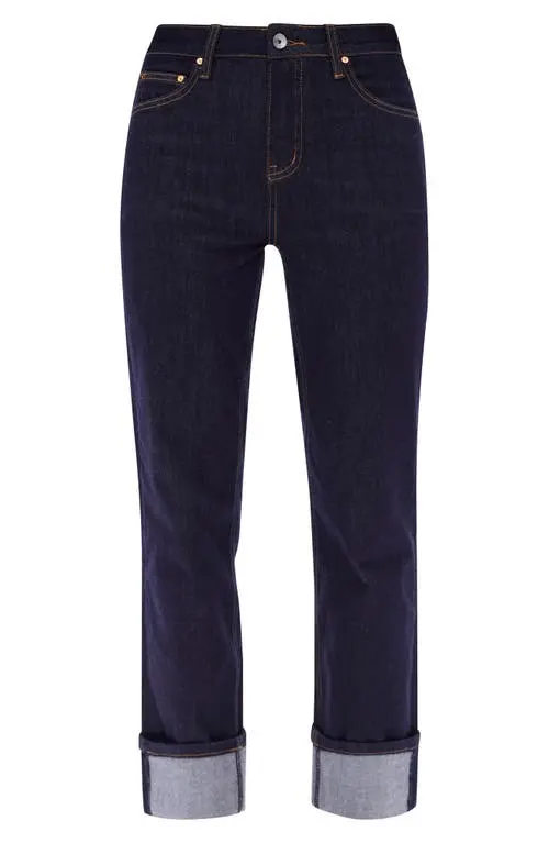 BAYEAS High-waist Straight Leg Jeans With Cuffs