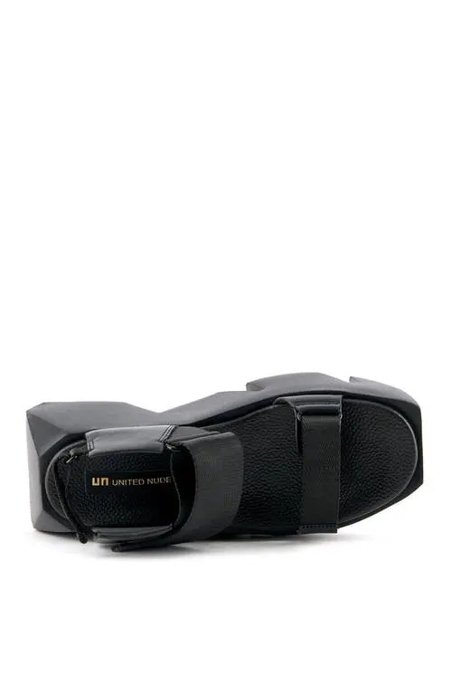 United Nude Bull Run Flatform Sandals - Black