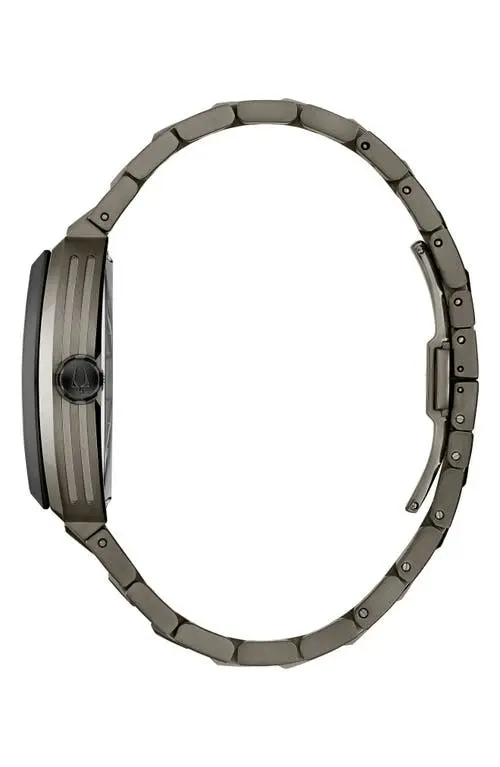 Bulova Maquina Gunmetal Skeleton Dial Automatic Bracelet Watch