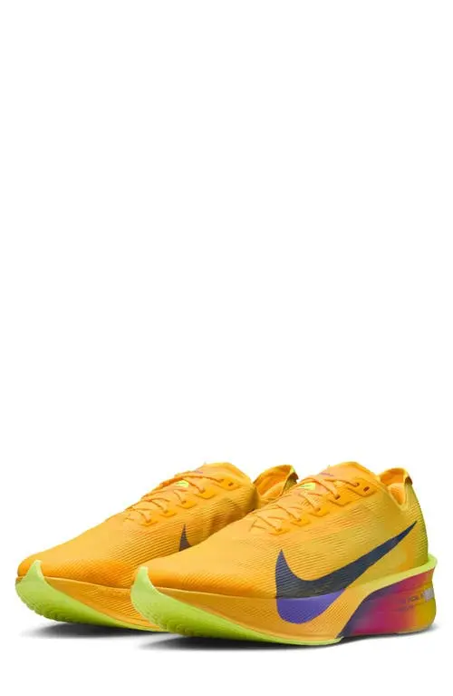 Nike Vaporfly 4 Racing Shoe - Citron Pulse/orange/indigo
