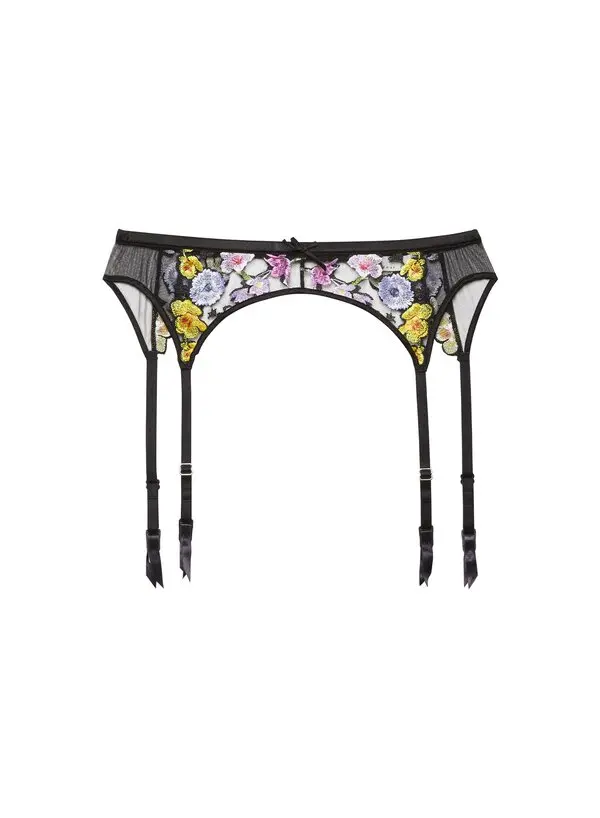 Fleur Du Mal Eden Garter Belt - Multi