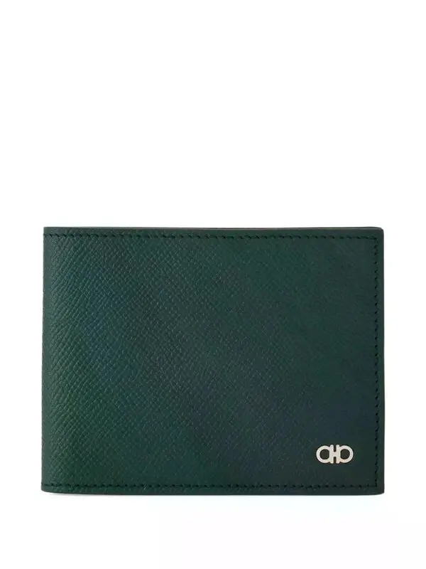 FERRAGAMO Gancini Bi-fold Wallet - Green