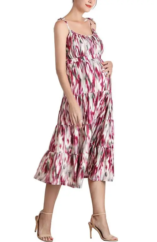 KIMI + KAI Adia Ruffle Maternity Jersey Sundress