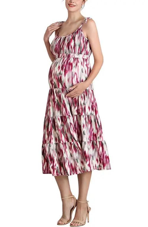KIMI + KAI Adia Ruffle Maternity Jersey Sundress