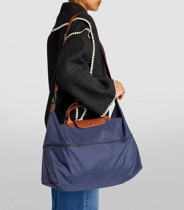 Longchamp Expandable Le Pliage Original Travel Bag - Navy