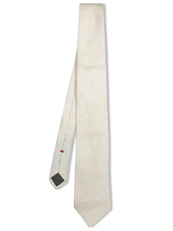 Brunello Cucinelli Silk Tie - White