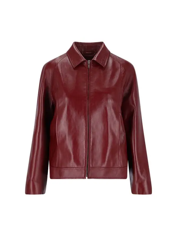 Gucci Leather Jacket In Red - 39% Off | Editorialist