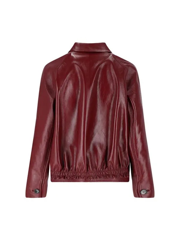 Gucci Leather Jacket In Red - 39% Off | Editorialist