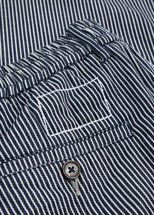 Universal Works Pleated Striped Cotton-twill Trousers