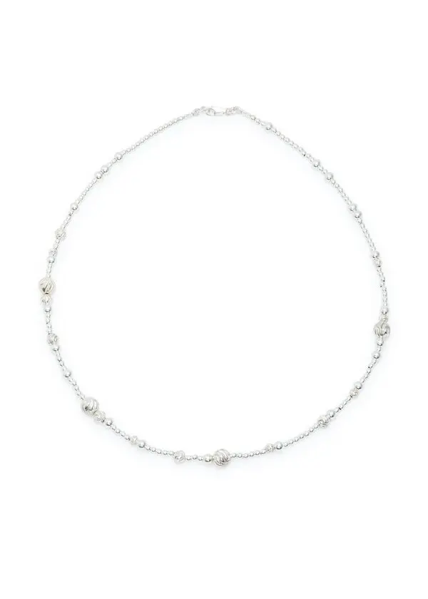 SAPIR BACHAR Eternity Beaded Sterling Necklace - Silver