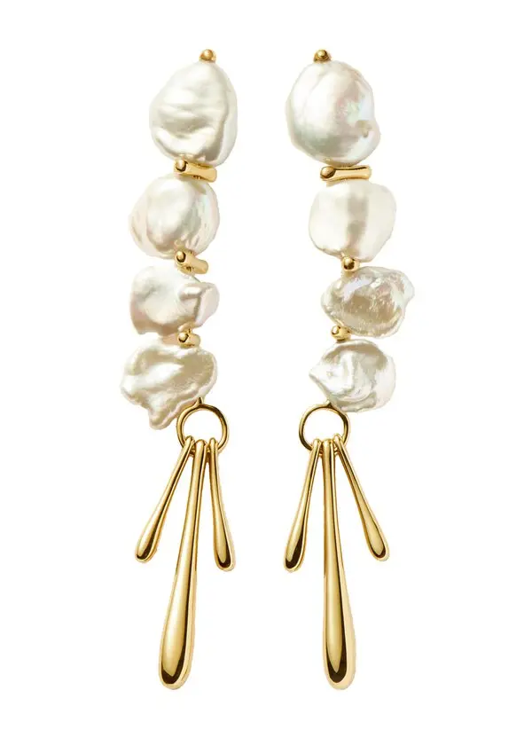 MISSOMA Keshi Pearl Drop Earrings - Gold
