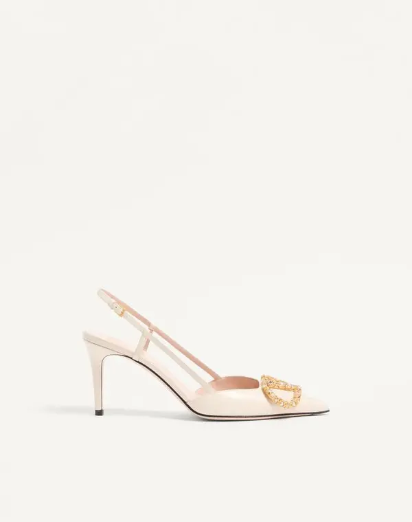 Valentino Garavani Vlogo Signature Slingback Pump - Ivory
