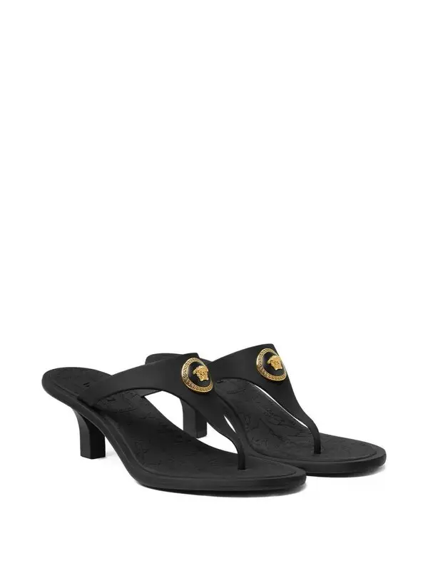 Versace Alia Thong Sandals - Black