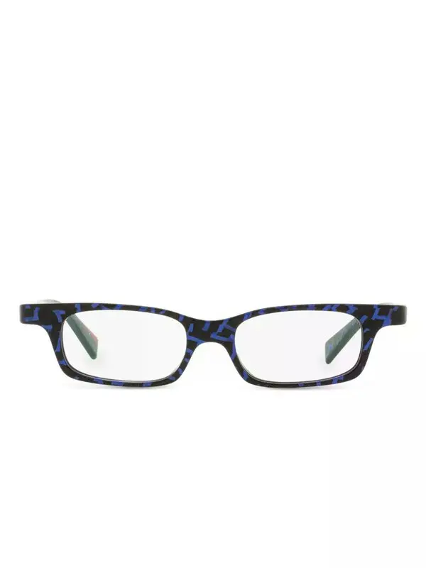 ALAIN MIKLI Geometric-patterned Eyeglasses - Blue