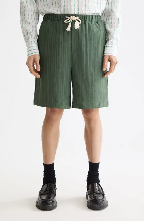 Scotch & Soda Striped Drawstring Shorts - Thyme