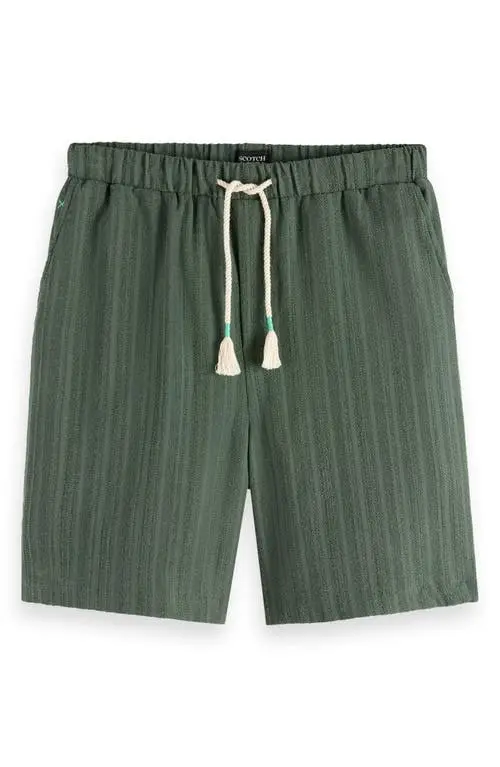 Scotch & Soda Striped Drawstring Shorts - Thyme