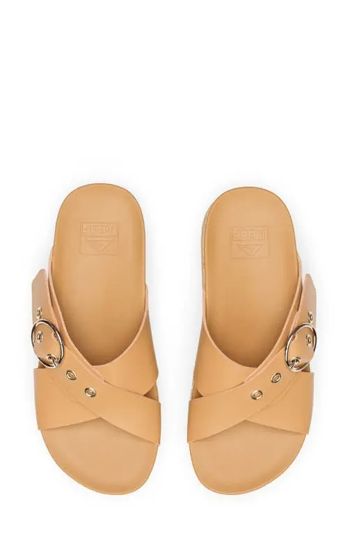 Reef Vista Higher Gia Platform Wedge Slide Sandal - Natural Cork