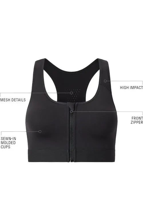 FABLETICS Front Zip High Impact Sports Bra