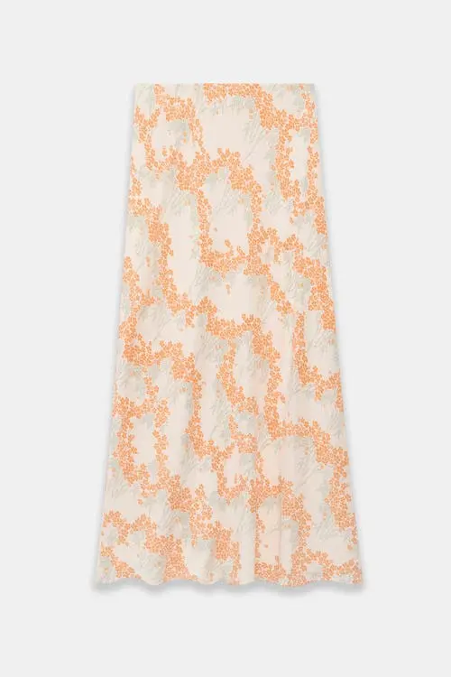 Mint Velvet Floral Print Midi Slip Skirt