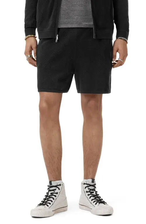 John Varvatos Marvin Mesh Sweater Shorts - Black