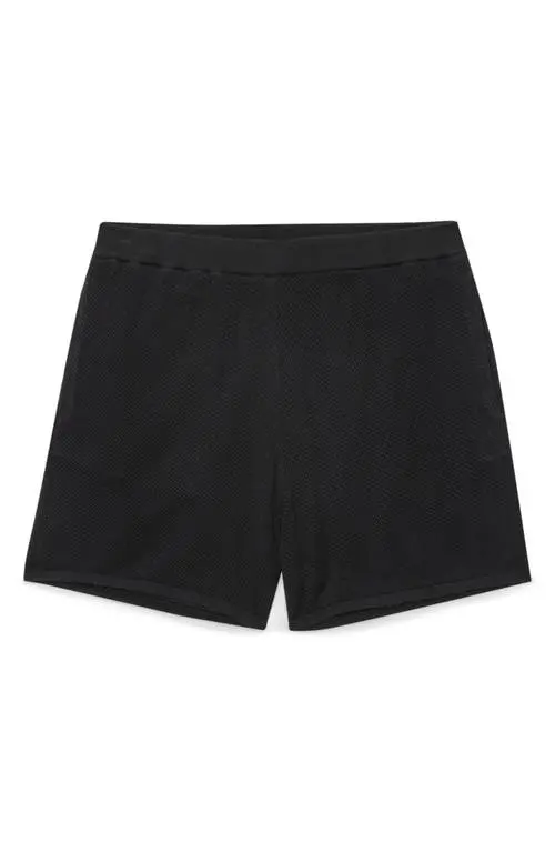 John Varvatos Marvin Mesh Sweater Shorts - Black