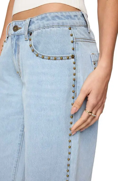 EDIKTED Studded Low Rise Wide Leg Jeans