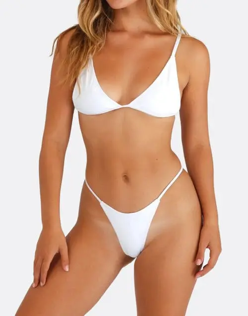 MINIMALE ANIMALE Wall Street Thong Bikini Bottom - White