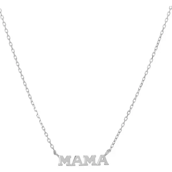 MARLYN SCHIFF Mama Pendant Chain Necklace - Sterling Silver