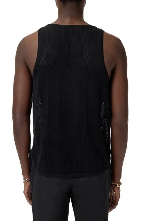 John Varvatos Ruiz Summer Sleeveless Sweater - Black