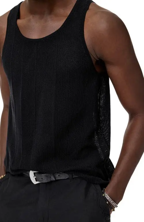 John Varvatos Ruiz Summer Sleeveless Sweater - Black