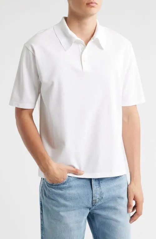 FRAME Cotton Pique Polo - White