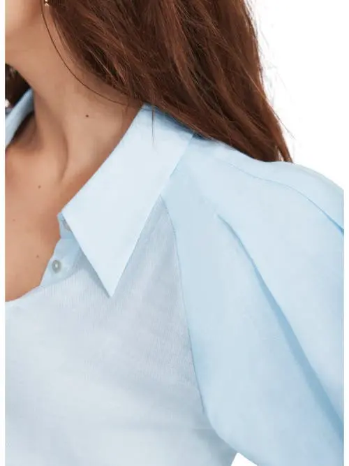 Mint Velvet Puff Sleeve Button-down Shirt