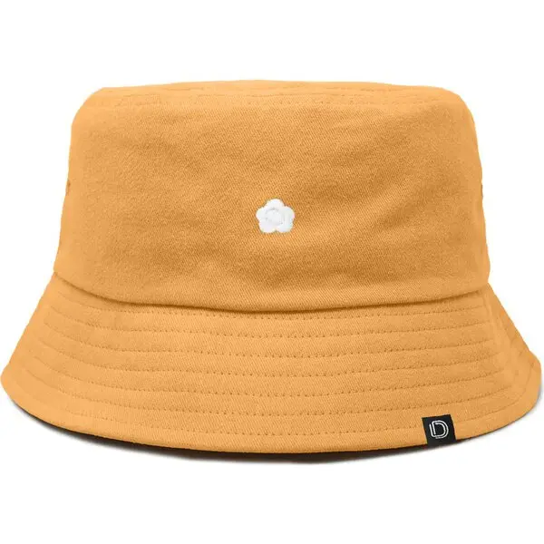DALIX Lil Flower Cotton Bucket Hat - Golden Cream