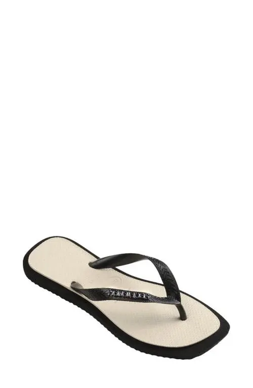 Havaianas Fusion Square Logo Flip Flop - Black