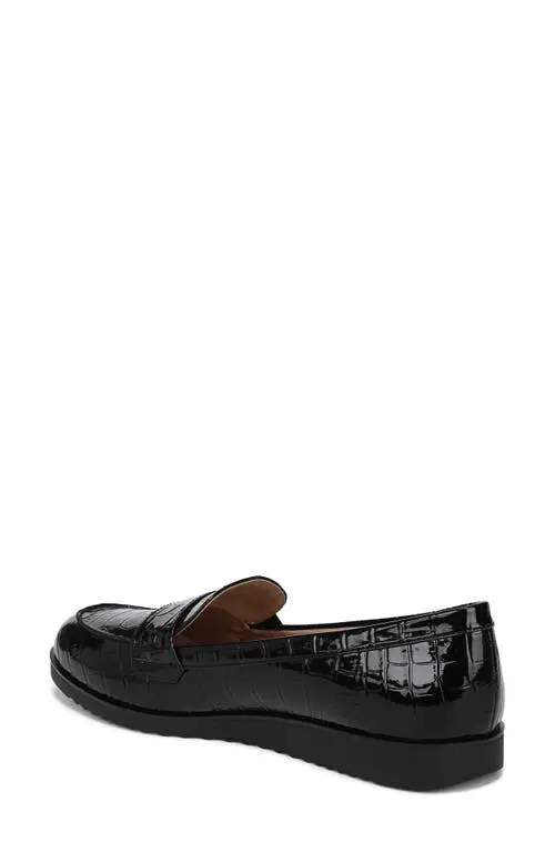LIFESTRIDE Croc Embossed Loafer - Black