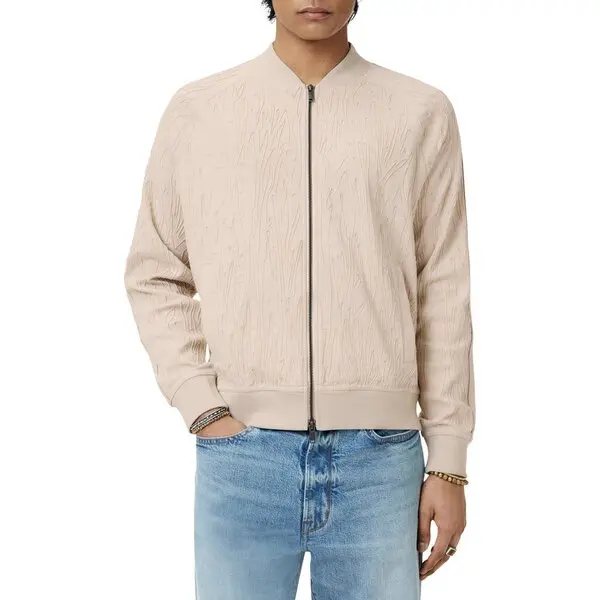 John Varvatos Evie Tonal Embroidered Bomber Jacket
