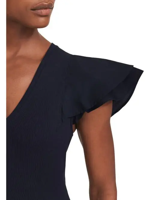 Mint Velvet Jersey Midi Dress In Navy | Editorialist