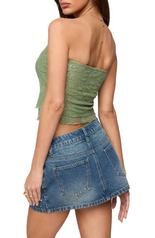 EDIKTED Lace Layered Tube Top