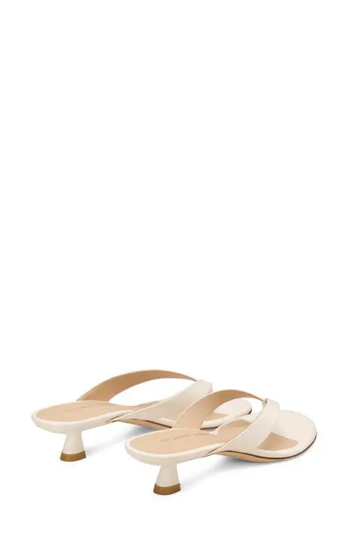 STUART WEITZMAN Rio Kitten Heel Sandal - Cream