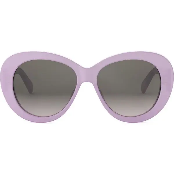 Celine Triomphe 55mm Gradient Butterfly Sunglasses - Shiny Lilac / Gradient Brown