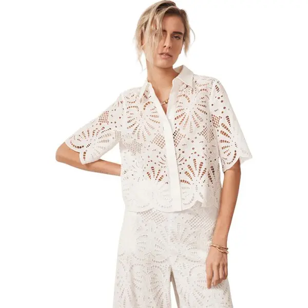 Mint Velvet Broderie Shirt