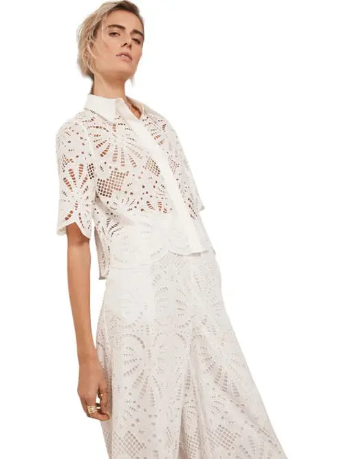 Mint Velvet Broderie Shirt