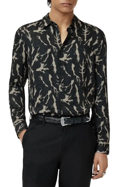 John Varvatos Ross Abstract Button-up Shirt
