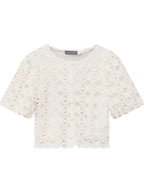 Mint Velvet Crochet Knit Top