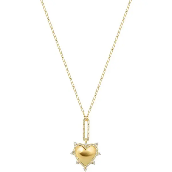 Bony Levy Icon Pavé Diamond Heart Pendant Necklace - 18k Yellow Gold