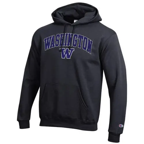 Champion Washington Huskies Arch Over Logo Pullover Hoodie
