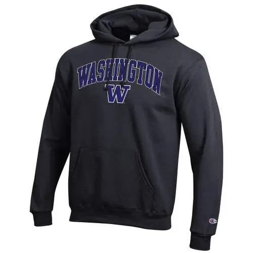 Champion Washington Huskies Arch Over Logo Pullover Hoodie