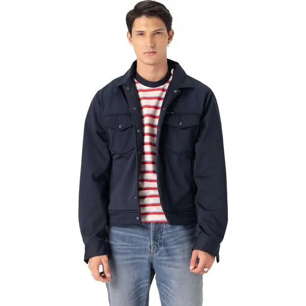 MEMBERS ONLY Soft Shell Shirt Jacket - Navy