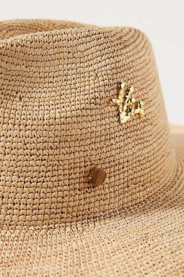 Van Palma Anthropologie Straw Hat in Beige Cream Van Palma Lison Straw Hat | Anthropologie main image 4