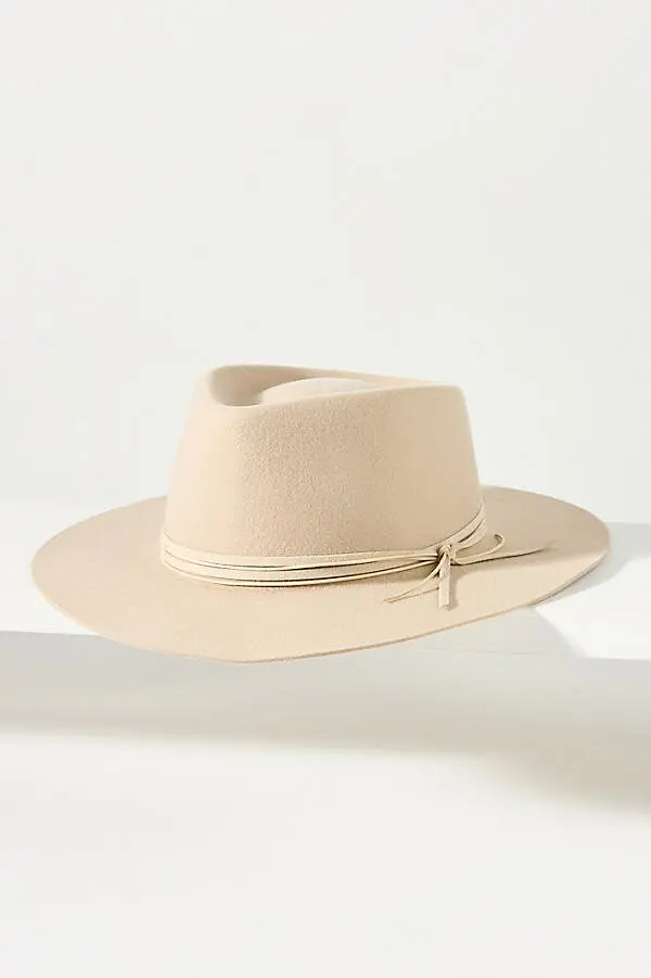 Van Palma Dia Wool Fedora - White | Editorialist display picture 3